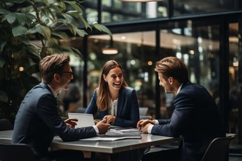 Premium Ai Image Collaborative Discussion Empowering Business Minds