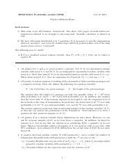 Midterm Practice Pdf IEOR E Probability Models MSE Oct Practice Midterm Exam