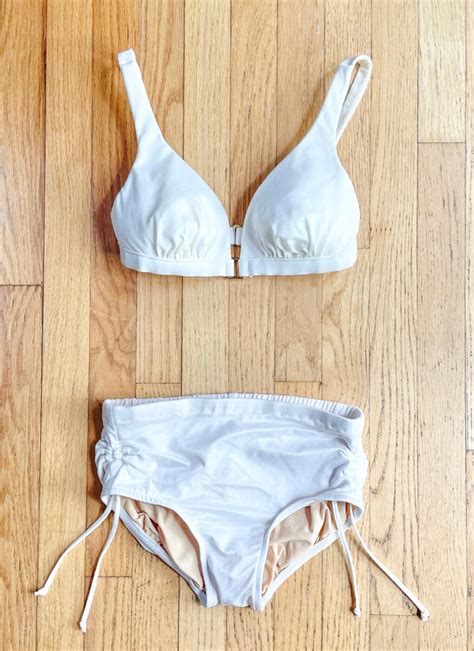 1960s 70s White Catalina Bikini Bathing Suit Hemlock Vintage Clothing