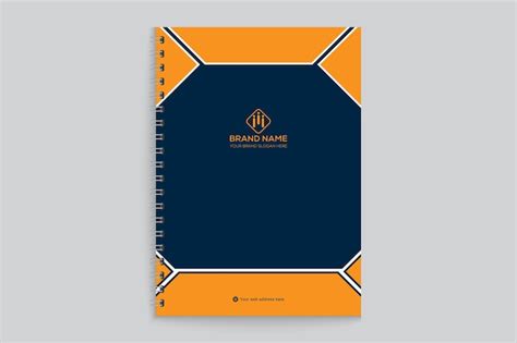 Premium Vector Simple Yellow Flat Design Notebook Cover