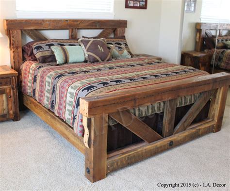 Queen Bed Frame With Headboard Rustic At Lucas Thomason Blog