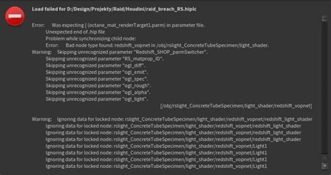 my houdini file gives me error and doesnt load it came pretty much out