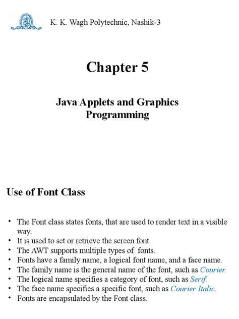 Java Applets And Graphics Programming K K Wagh Polytechnic Nashik 3