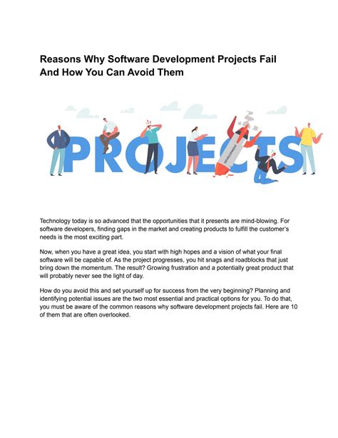 Reasons Why Software Development Projects Fail And How You Can Avoid