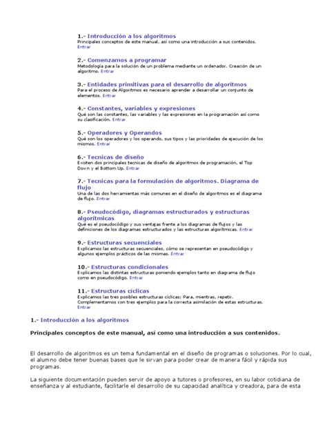 Algoritmos Pdf Algoritmos Tipo De Datos
