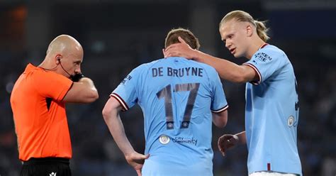 [ucl 파이널 전반] 더브라위너 부상 맨시티 인테르와 전반 0 0