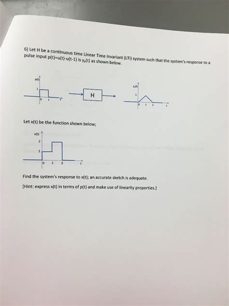 solved 6 let h be a continuous time linear time invariant
