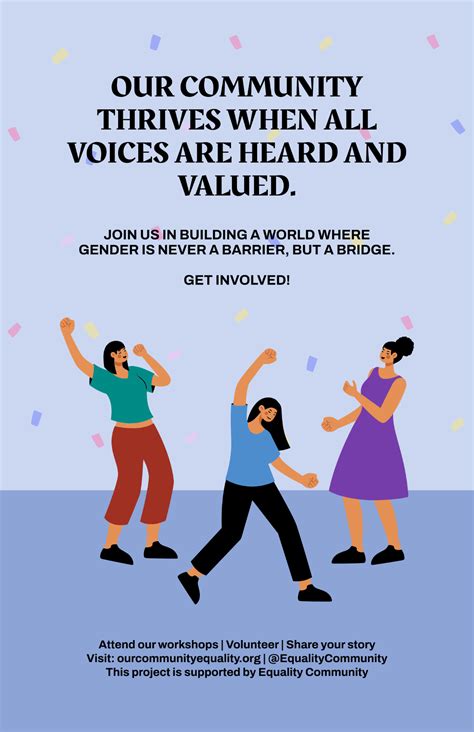 Free Gender Equality Poster Templates Editable And Printable