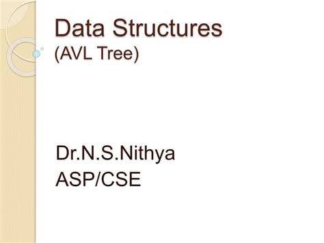 Data Structures Trees And Graphs Avl Treepptx