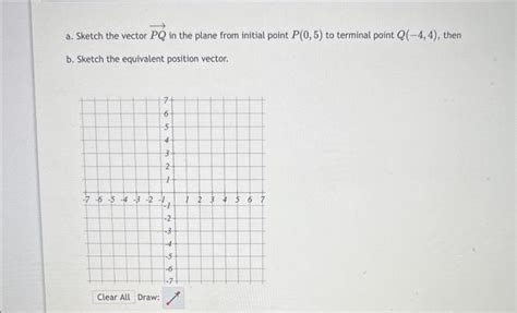 solved a sketch the vector pq in the plane from initial