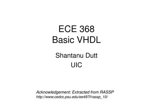 Ppt Ece 368 Basic Vhdl Powerpoint Presentation Free Download Id922139