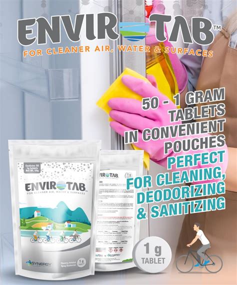 Envirotab for Cleaning with Microfiber - 50 x 1g tablets/pouch ...