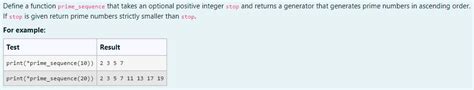 Solved Python Code Define A Function Prime Sequence Chegg Com