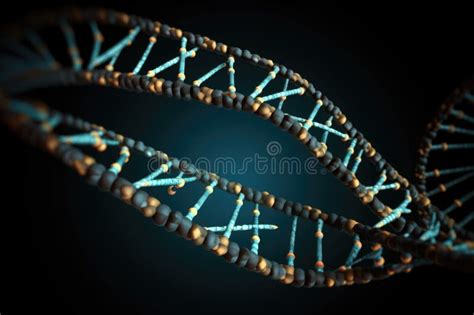 Dna Double Helix With Complementary Base Pairs Forming Unique Shape Stock Image Image Of