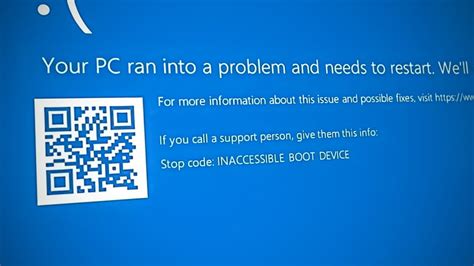 Fix INACCESSIBLE BOOT DEVICE BSOD On Windows