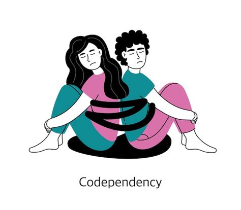 Premium Vector Codependency In Relationships The Concept Of Mental Health And Psychology