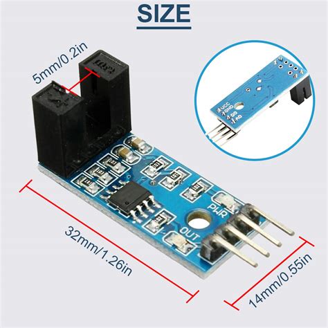 daokai 5pcs lm393 comparator speed sensor module slot
