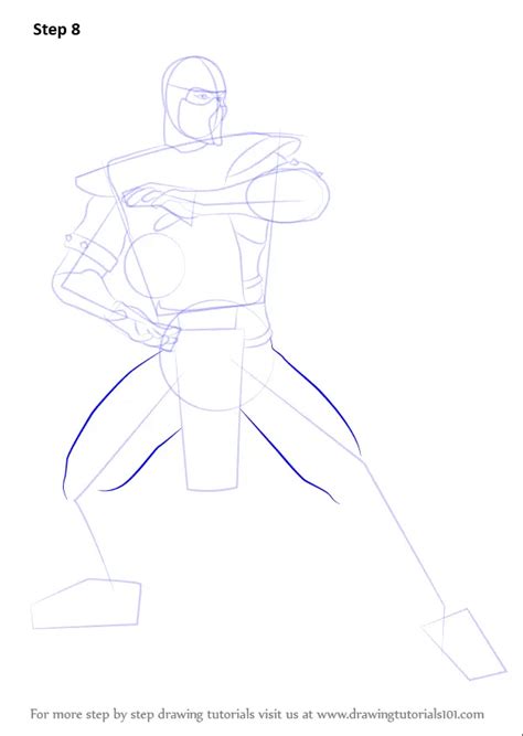 How To Draw Sub Zero From Mortal Kombat Mortal Kombat Step By Step DrawingTutorials Com