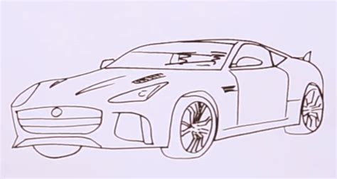 Jaguar Car Line Drawing