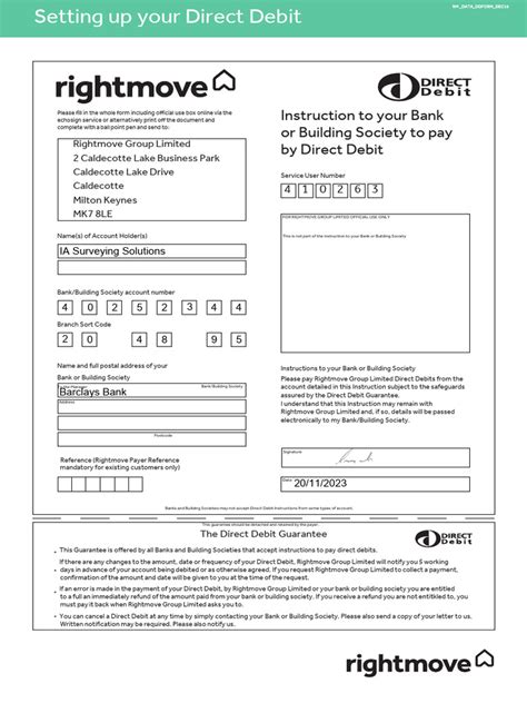 Direct Debit Form Pdf Debit Card Banking