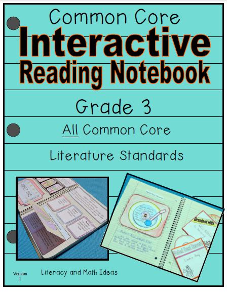 Literacy And Math Ideas Grade 3 Common Core Interactive Reading Notebooks