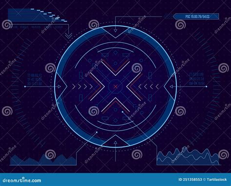 HUD Target Futuristic Game Interface Framing For Target Focus Lock And Aiming Sci Fi Shooter
