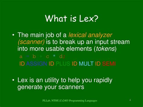 Ppt Lex Yacc Tutorial Powerpoint Presentation Free Download Id580744