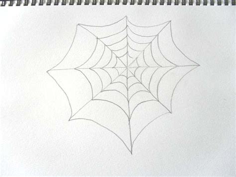 Draw A Spiderweb And Spider For Halloween