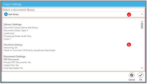 Import Settings From Existing Libraries