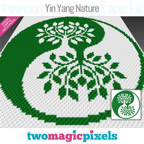 Yin Yang Nature C2c Graph Sc Graph Cross Stitch Graph By Two Magic Pixels