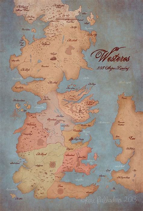 Game Of Thrones World Map Poster