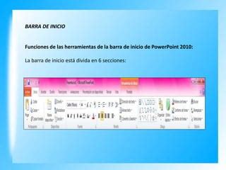 Powerpoint Barra De Inicio Trabajar Con Textos Función De Corrección Pptx