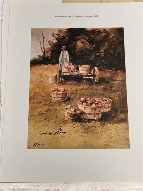 Jack Deloney Signed Print Apple Peddler Signed Only