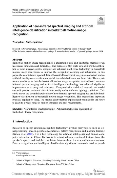 Application Of Near Infrared Spectral Imaging And Artificial Intelligence Classification In