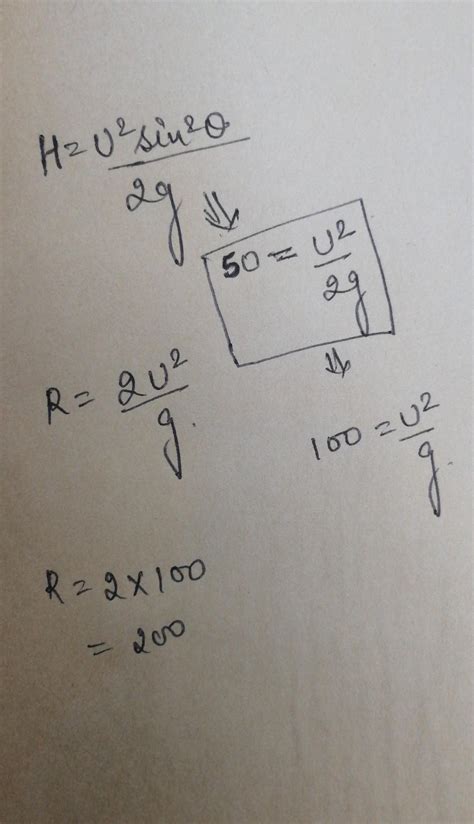 A Projectile Is Projected So It Attain Maximum Height Of M What Is The Maximum Range Of The