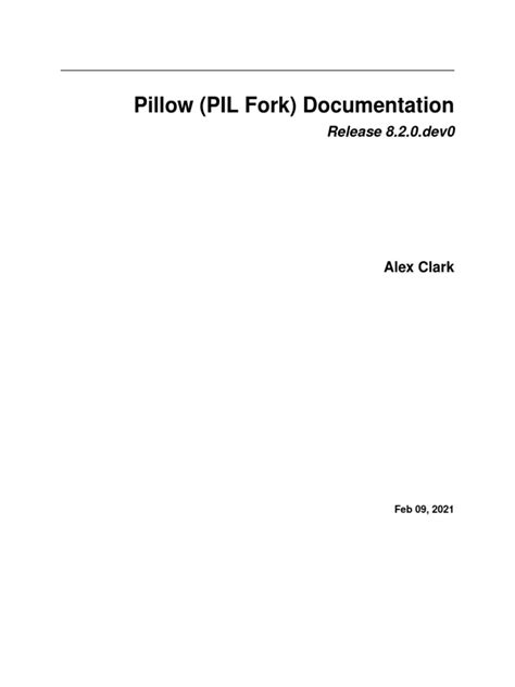 Pillow Pil Fork Documentation Pdf File Format Fedora Operating