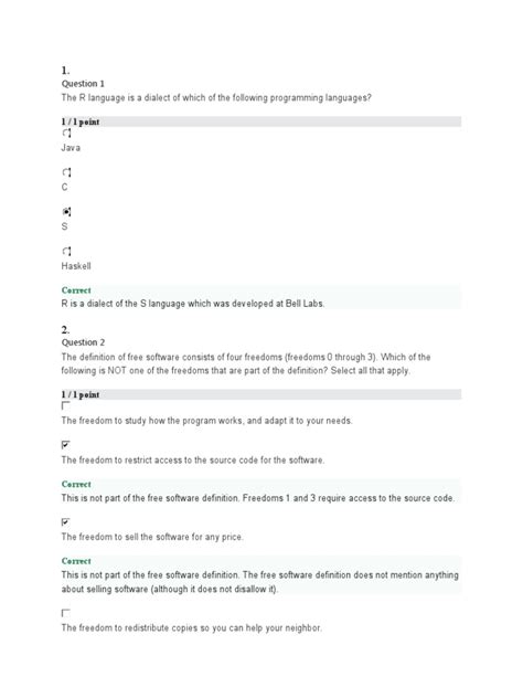 R Coursera Week 1 Pdf Programming Language Free Software