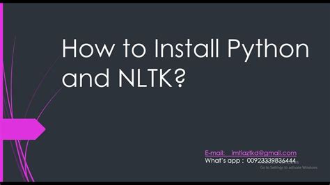 How To Install Nltk YouTube