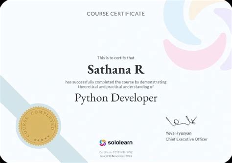 Thrilled To Share That Ive Successfully Completed The Python Developer