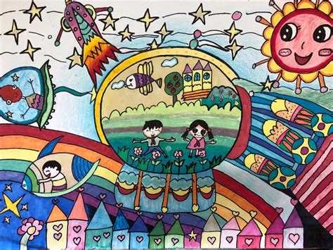 未来的学校绘画 画一幅未来的学校 未来的学校创意画 第2页 大山谷图库