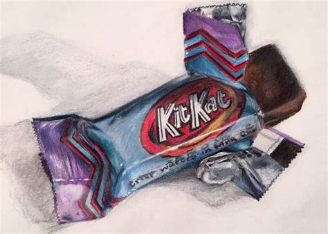 Candy Wrapper Art Colored Pencil Drawing