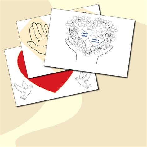 Поделка аппликация на 8 июля День семьи любви и верности 8 марта День матери