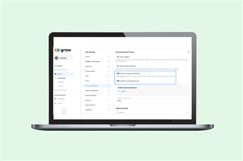Header Carousel On Desktop Recommended Content Grow