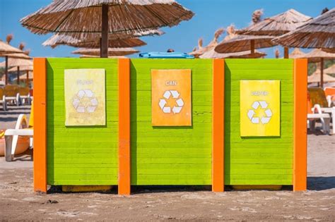 Premium Photo Garbage Trash Containers For Collecting A Recycle