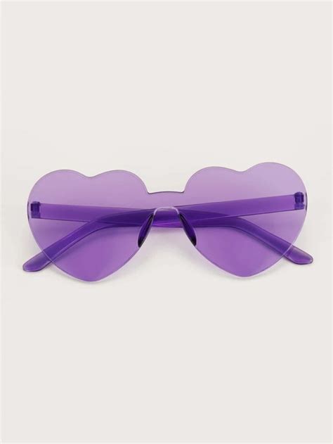 Heart Frame Rimless Fashion Glasses Shein Usa