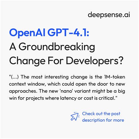 Openai Has Just Released Gpt 4 1 And While Its Positioned As A Model… Applied Ai Insider
