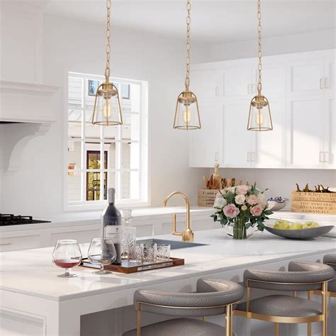 Modern Farmhouse 1 Light Bronze Pendant Abstract Geometric Dimmable