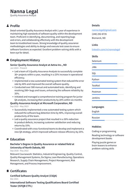 Oracle Quality Assurance Analyst Resume Examples Resumecat