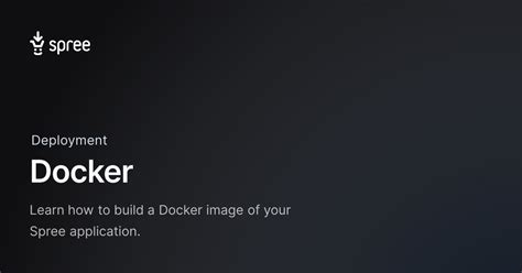 Docker Spree Commerce Documentation