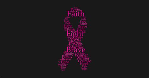 Breast Cancer Logo Wordcloud Breastcancer T Shirt TeePublic